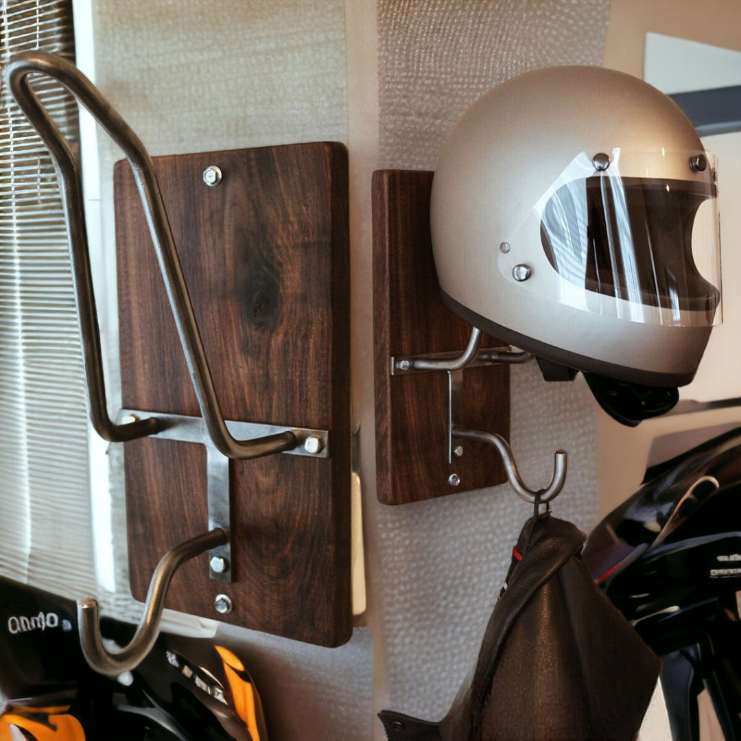 Handmade Motorcycle Helmet Rack – Bronlee